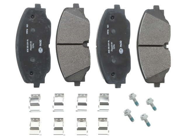 Hella Pagid 3QF698151E, 355039941 Brake Pad Set; Front - VW ...