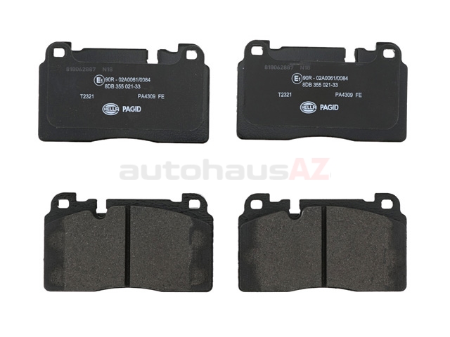Pagid 8R0698151L, 355021331 Brake Pad Set; Front - Audi | 355020251 ...