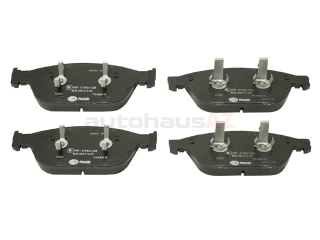 Hella Pagid 8R0698151R, 355016021 Brake Pad Set; Front - Audi ...