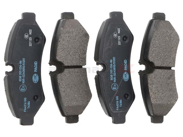 Hella Pagid 9104207300, 355036861 Brake Pad Set; Rear - Mercedes ...