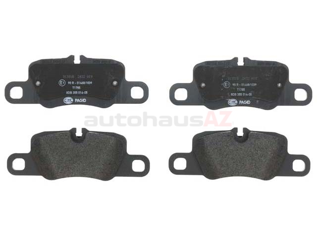 Pagid 97035294905, 355014051 Brake Pad Set; Rear - Porsche | 355015651