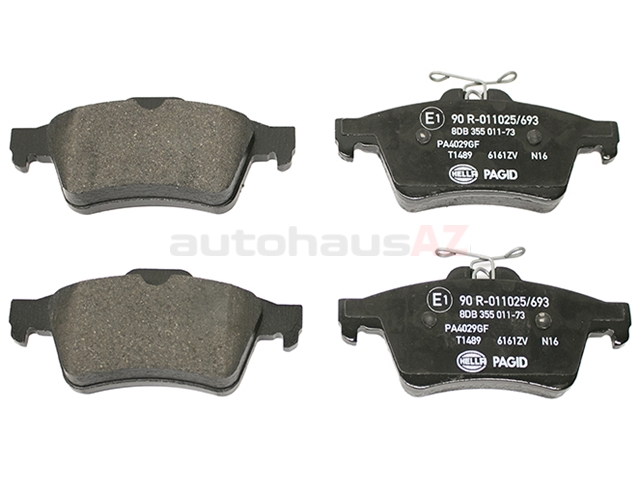 Hella Pagid C2D23143, 355011731 Brake Pad Set; Rear - Jaguar