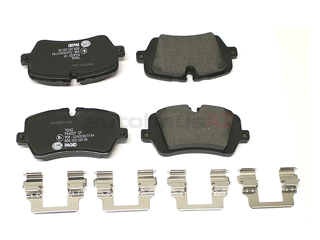 Hella Pagid LR079910, 355020361 Brake Pad Set; Rear - Land Rover