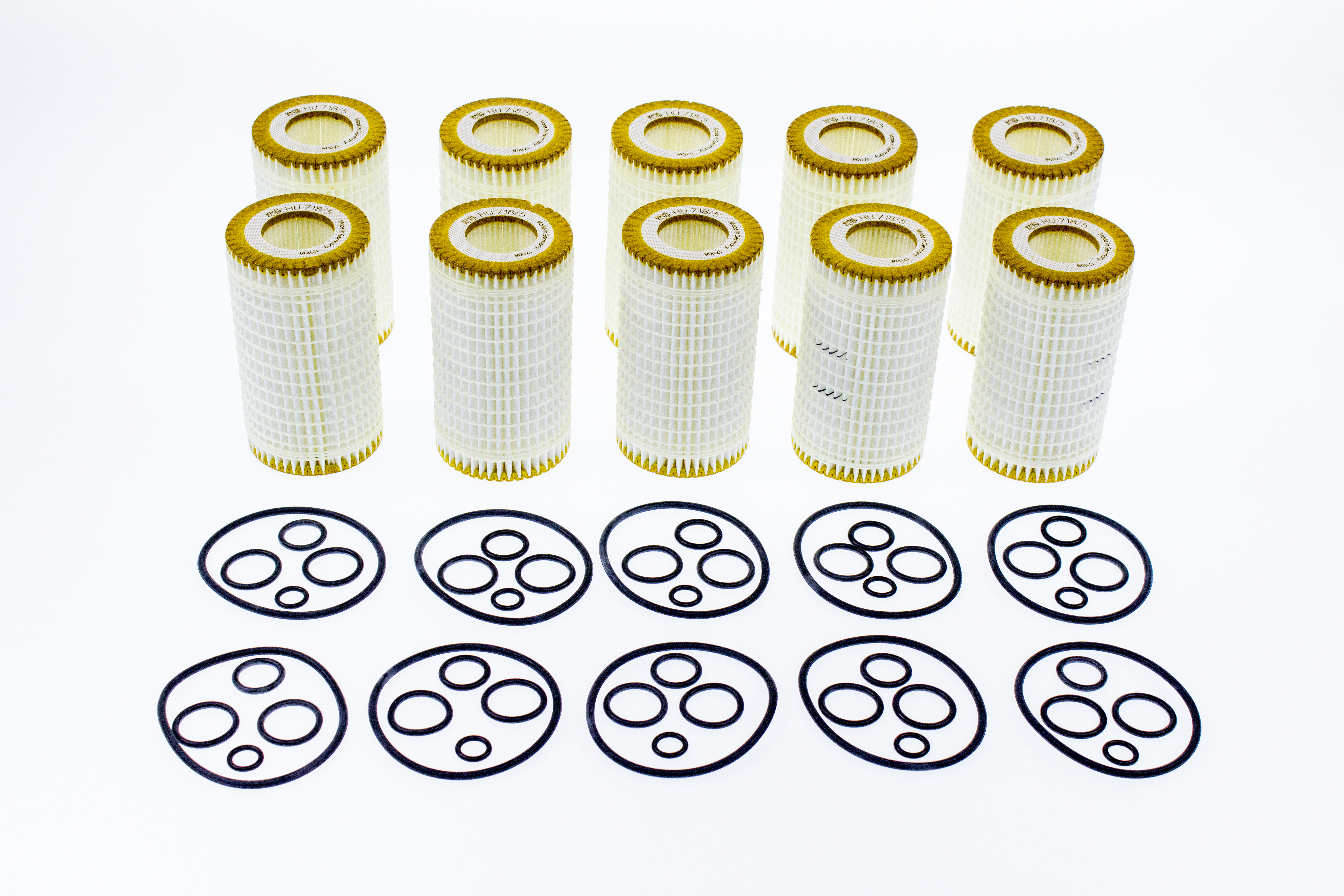 Mann HU7185X-10 Oil Filter Kit; Polyester Fleece Media, Extended ...