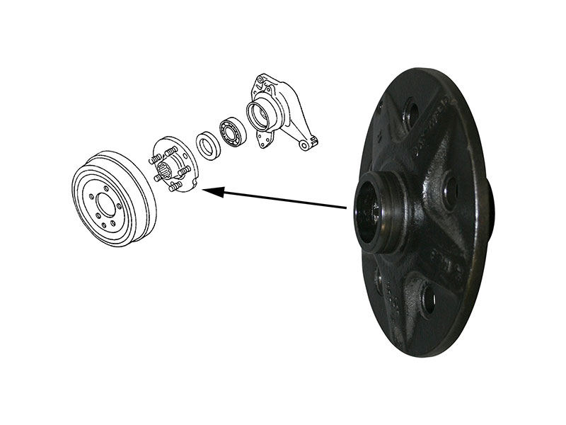 JP Group Dansk 211501619, 8151400402 Wheel Hub; Rear - VW | JP82980