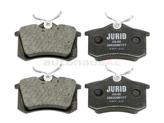 Jurid 1J0698451P, 571906J Brake Pad Set; Rear - Audi, VW | 1J0698451 ...