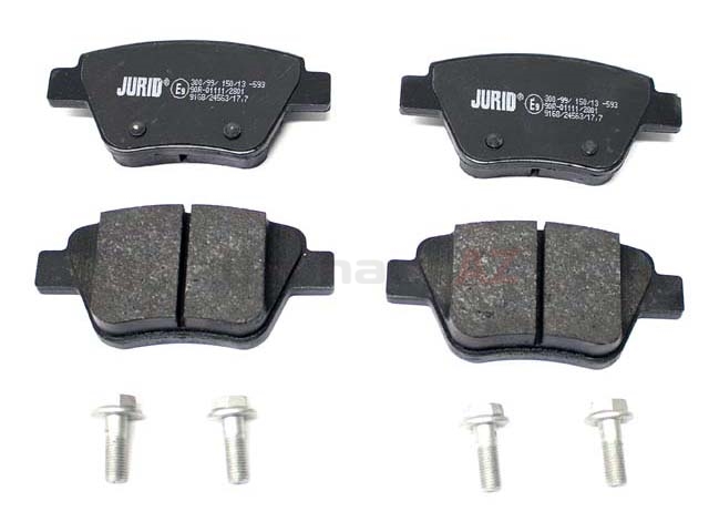 Jurid 5K0698451C, 573312J Brake Pad Set; Rear - Audi, VW | 5K0698451 ...