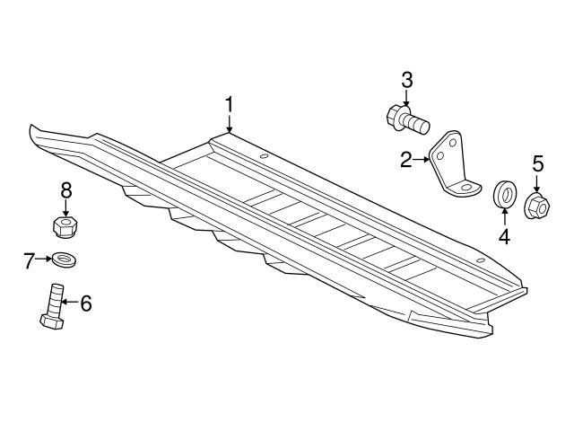 Genuine Mercedes 000000003386 Radiator Support Splash Shield Washer ...