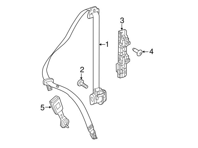 Genuine Mercedes 000000005944 Seat Belt Height Adjuster Bolt; Front ...