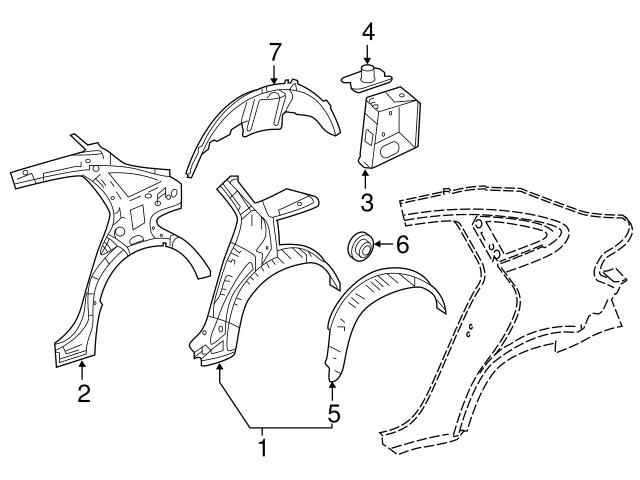 Genuine Mercedes 000000007761 Liftgate Bump Stop; Left, Right ...
