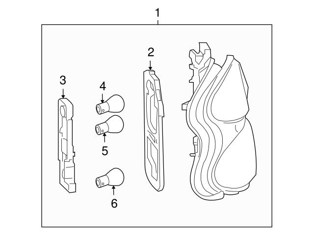 Genuine Smart 000000008156 Turn Signal Light Bulb; Left Rear, Right ...