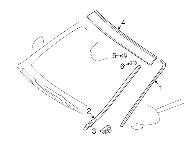 Genuine Mercedes 000000008303 Windshield Molding Nut - Mercedes