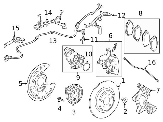 Genuine Mercedes 0001500300 Parking Brake Actuator; Rear Left/Right ...