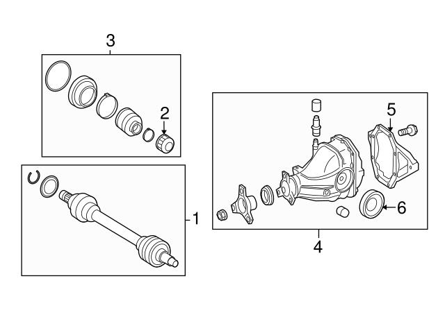 Genuine Mercedes 0003571100 CV Joint Boot Kit; Rear - Mercedes