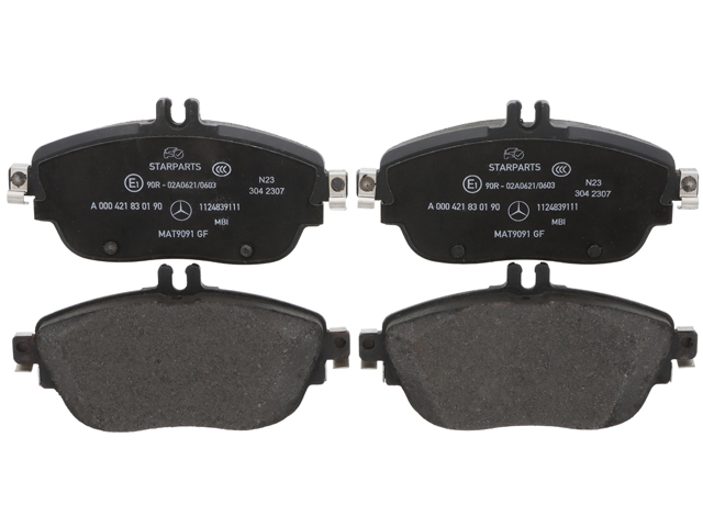 Genuine Mercedes 0004203002, A0004203002 Brake Pad Set; Front ...