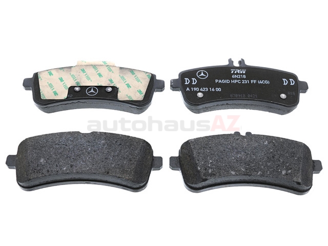 Genuine Mercedes 0004203502, A0004203502 Brake Pad Set; Rear - Mercedes ...