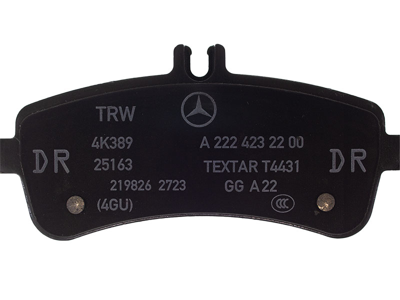 Genuine Mercedes 0004203700, A0004203700 Brake Pad Set; Rear - Mercedes ...