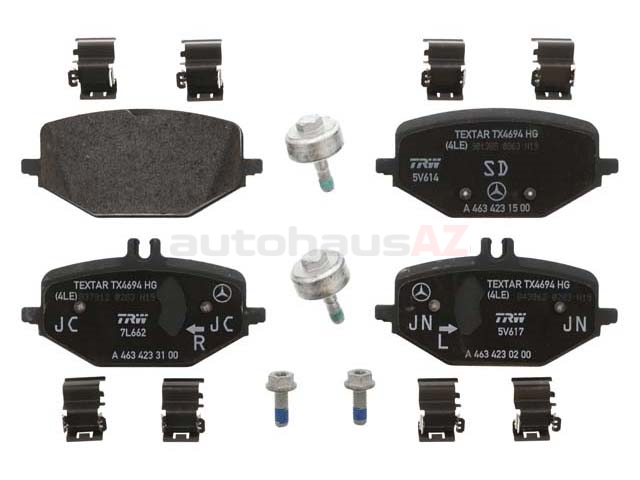 Genuine Mercedes 0004205102, A0004205102 Brake Pad Set; Rear - Mercedes ...
