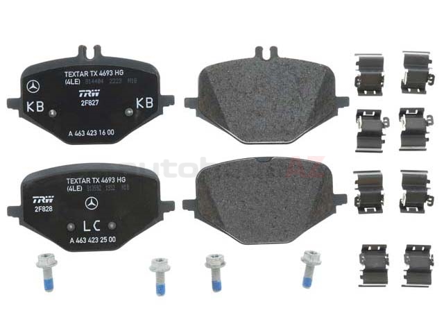 Genuine Mercedes 0004203705, A0004205202 Brake Pad Set; Rear - Mercedes ...