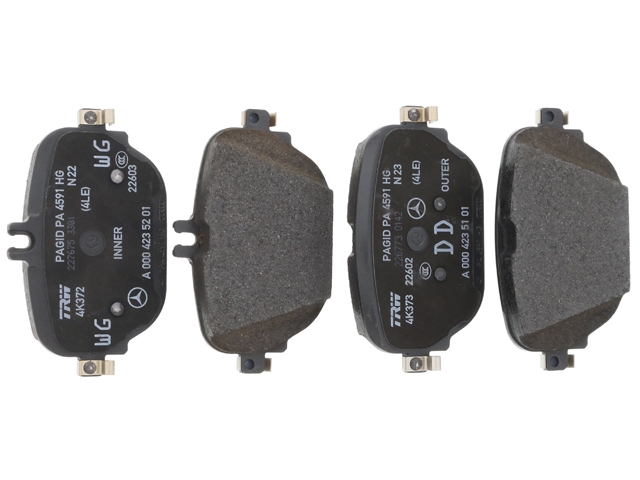 Genuine Mercedes 0004209100, A0004209100 Brake Pad Set; Front ...