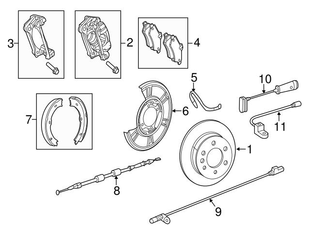 Genuine Mercedes 0004206015 Brake Caliper Bracket; Left - Mercedes