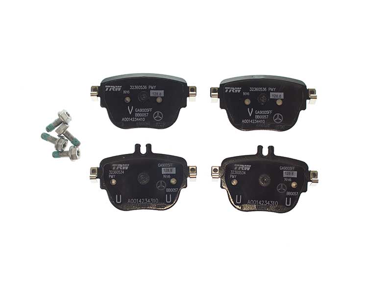 Genuine Mercedes 0004206300, A0004206300 Brake Pad Set; Rear - Mercedes