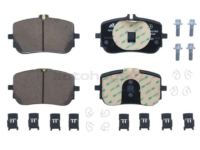 Genuine Mercedes 0004207300, A0004207300 Brake Pad Set; Front ...