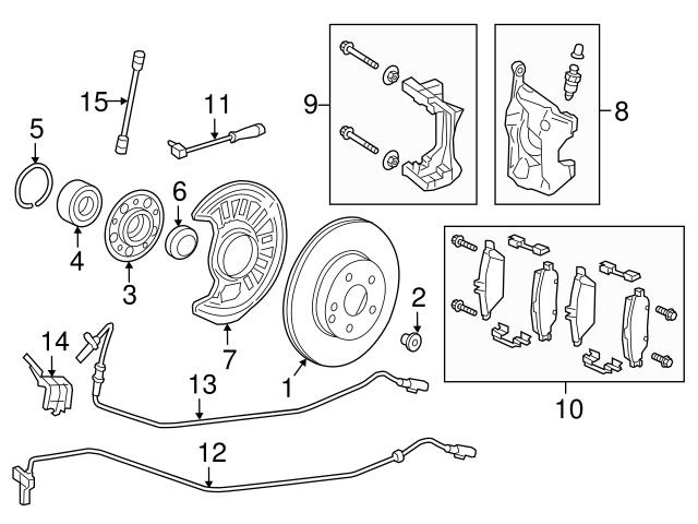 Genuine Mercedes 0004215906 Brake Caliper Bracket; Left, Right, Front