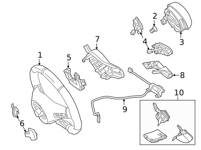 Genuine Mercedes 0004645400 Steering Column Switch Housing; Lower ...