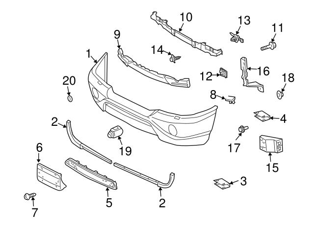 Genuine Mercedes 00054205519011 Parking Aid Sensor Spacer; Right, Left ...
