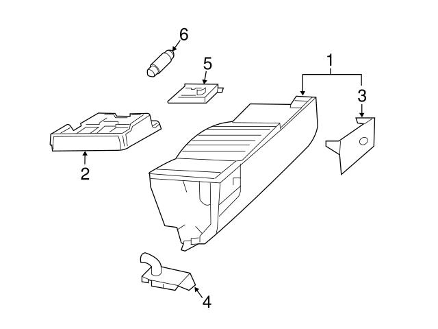 Genuine Mercedes 0006803684 Glove Box Handle; Front - Mercedes
