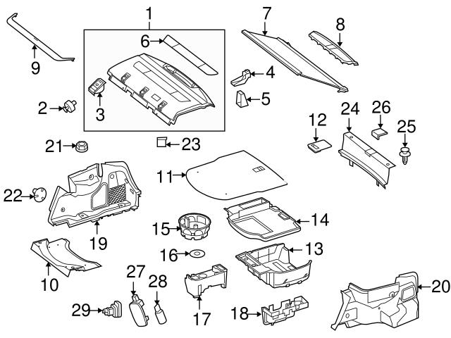 Genuine Mercedes 0008205205 12 Volt Accessory Power Outlet; Rear Left ...