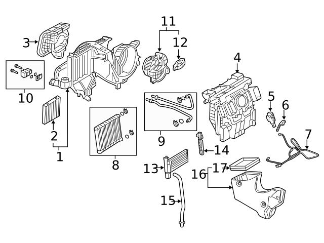 Genuine Mercedes 0008209103 HVAC System Wiring Harness - Mercedes