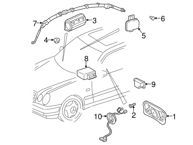 Genuine Mercedes 0008209926 Impact Sensor; Left, Right - Mercedes