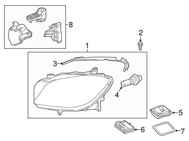 Genuine Mercedes 0008260600 Headlight Control Module Gasket; Left ...