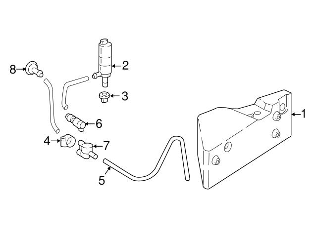 Genuine Mercedes 0008600847 Headlight Washer Nozzle; Front Left/Right ...