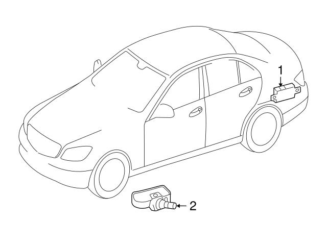 Genuine Mercedes 0009003704 Tire Pressure Monitoring System Control ...