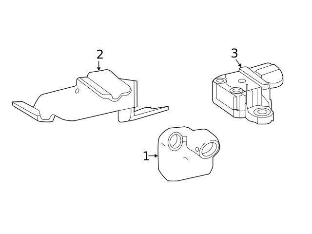 Genuine Mercedes 0009057700 Suspension Yaw Sensor; Front - Mercedes