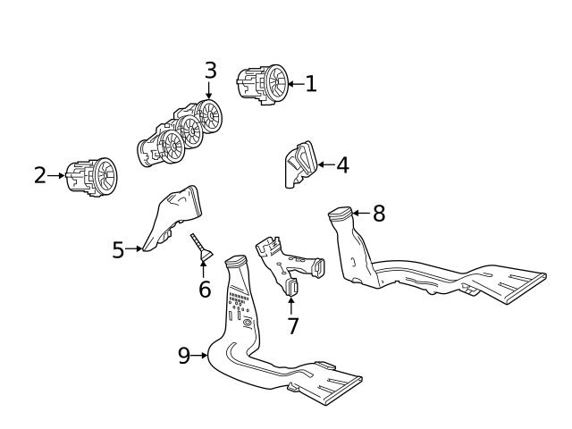 Genuine Mercedes 0009058306 Cabin Air Temperature Sensor; Front Center ...