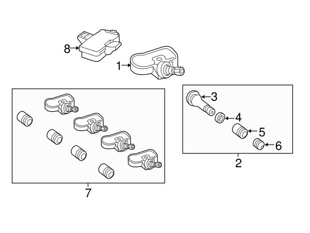 Genuine Mercedes 0009058504 Tire Pressure Monitoring System (TPMS ...