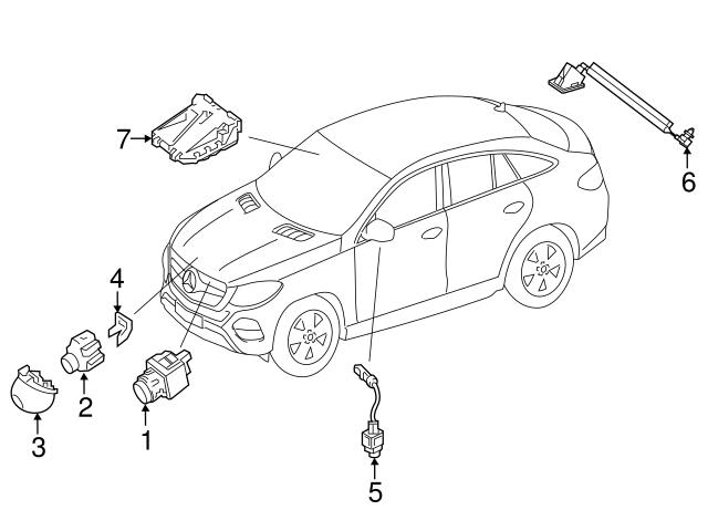 Genuine Mercedes 0009058703 Lane Departure System Camera; Rear - Mercedes