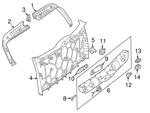 Genuine Mercedes 0009060235 Courtesy Light; Rear - Mercedes