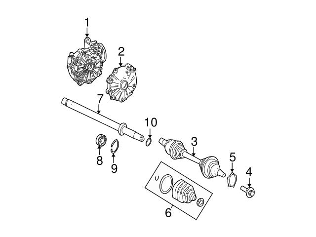 Genuine Mercedes 000983020000 CV Joint Retaining Ring; Front Left/Right ...
