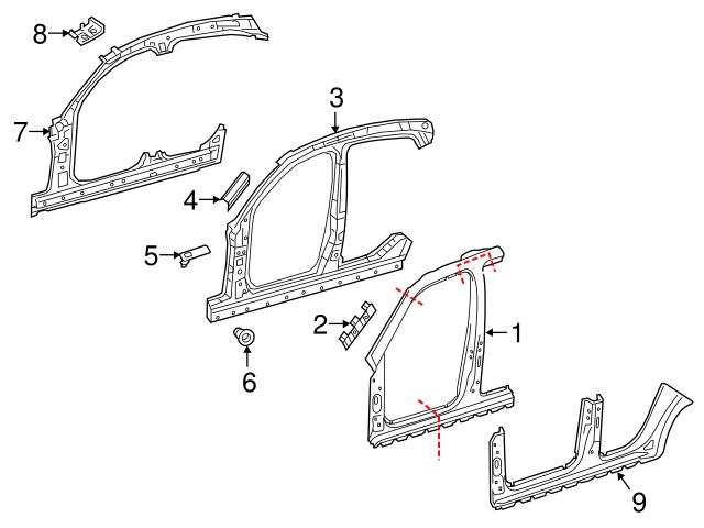 Genuine Mercedes 0009846321 Fender Support Nut; Left, Right - Mercedes