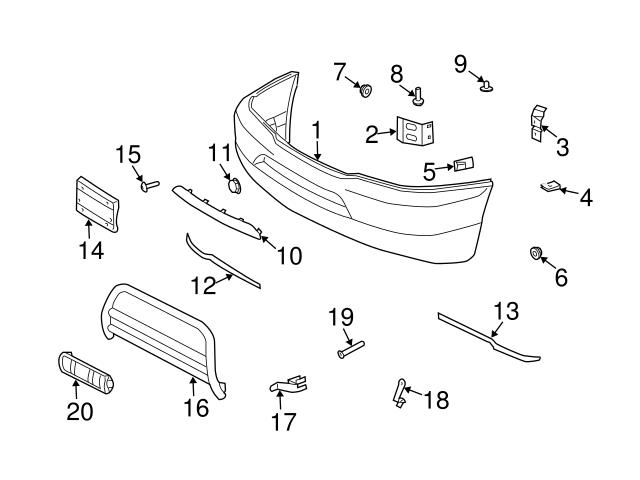 Genuine Mercedes 0009871840 Bumper Cover Grommet; Front Left/Right ...