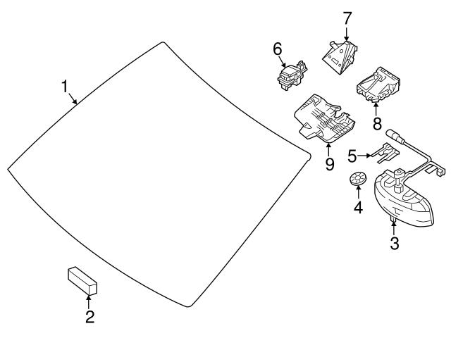 Genuine Mercedes 0009874766 Windshield Seal - Mercedes