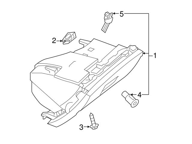 Genuine Mercedes 0009880803 Glove Box Support; Front - Mercedes ...