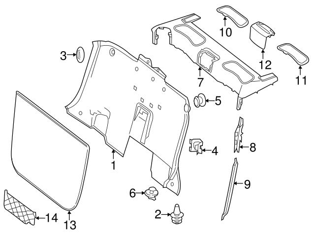 Genuine Mercedes 0009884380 Partition Panel Clip - Mercedes