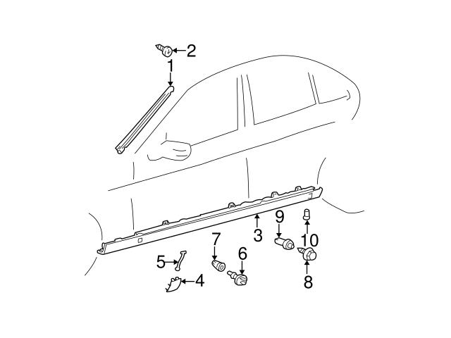 Genuine Mercedes 0009888625 Rocker Panel Molding Grommet; Rear - Mercedes