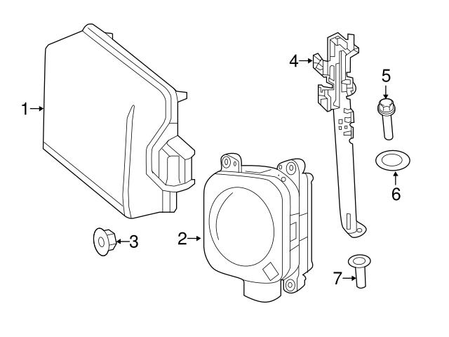 Genuine Mercedes 0009900923 Fender Reinforcement Bar Screw; Left, Right ...